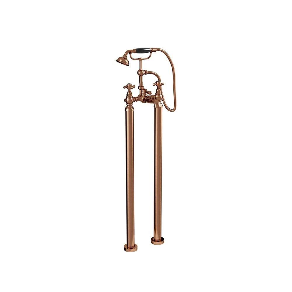Vogue Bath Shower Mixer on Legs - Brushed Copper | Carysil Clearance ...